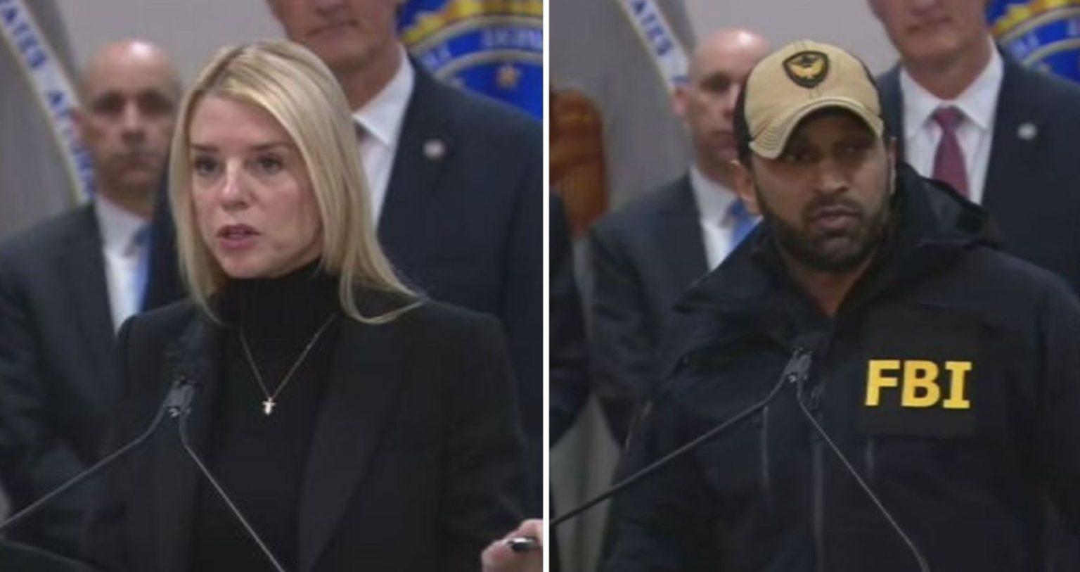 ‘He’s In Custody’ – AG Pam Bondi, FBI’s Kash Patel Hold Emergency Press ...
