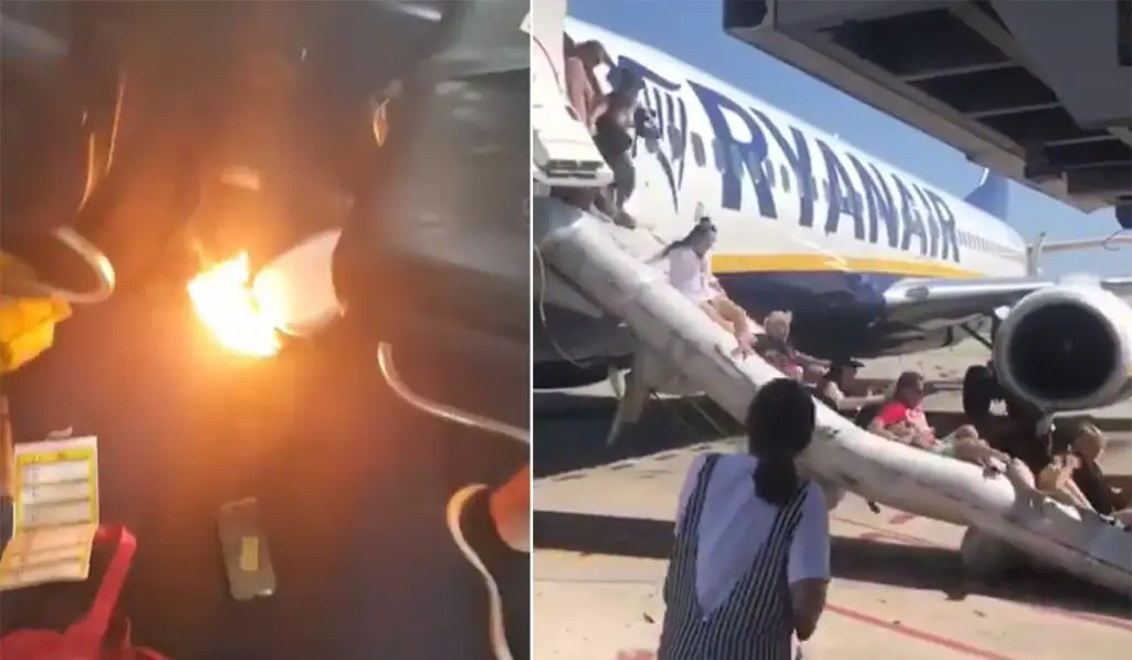 Ryanair Flight Passengers Evacuate Onto Aircraft Wings After Onboard ...